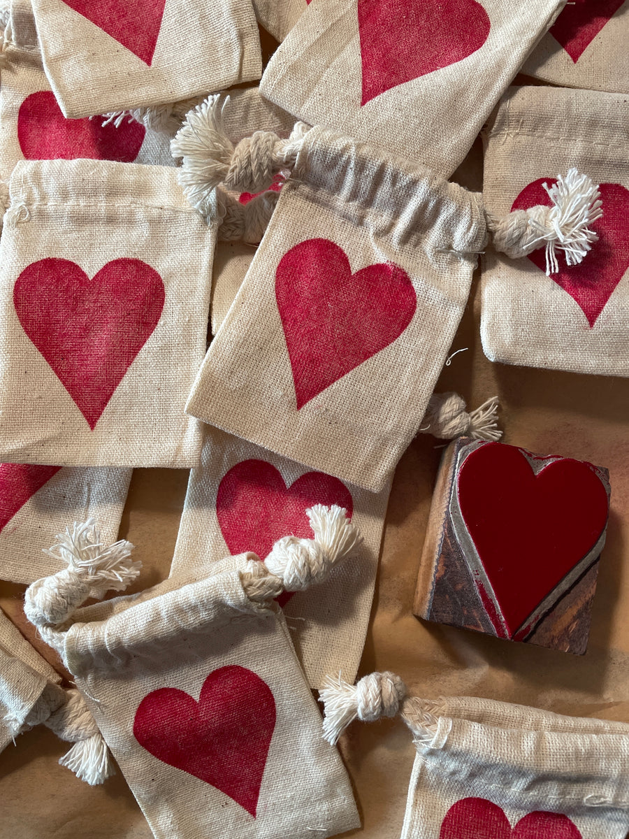 Tiny Letterpress Heart Treat Bags – Wendy Addison Studio